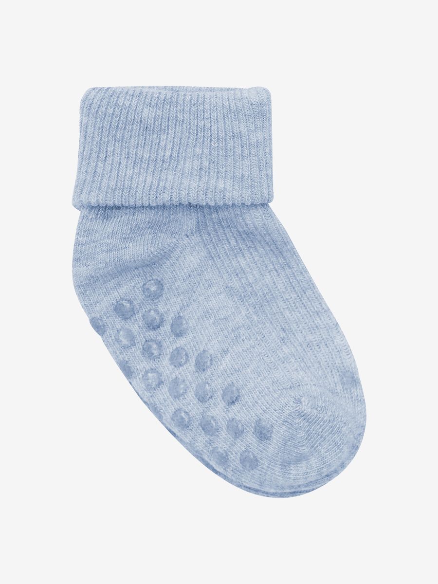 Minymo Baby Ribb Sokker m. ABS 2-pack Winter Sky Melange | Barnas ...